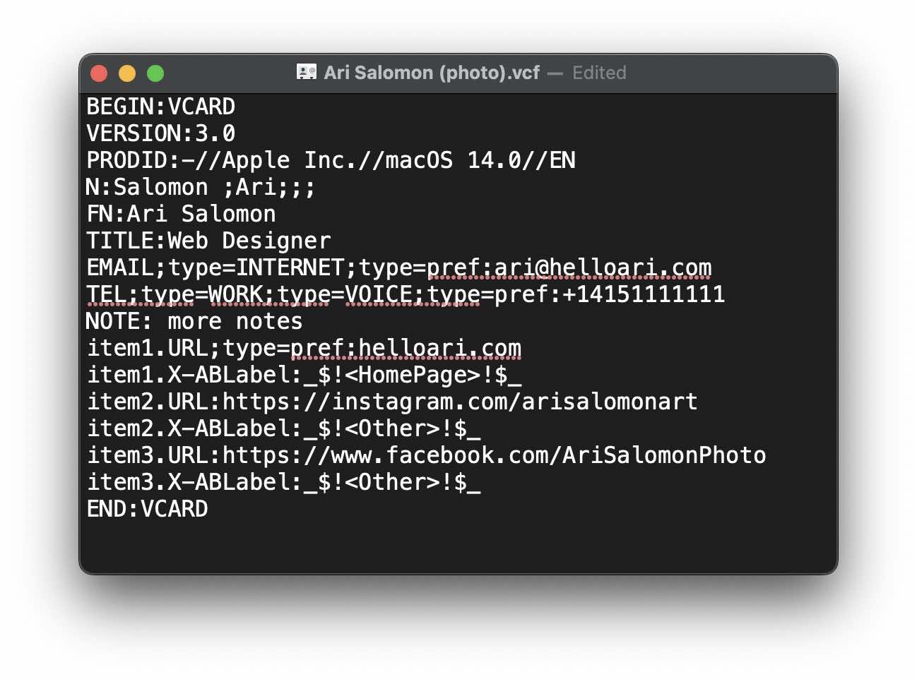 How to make a Vcard QR code | Ari Salomon: WordPress Expert